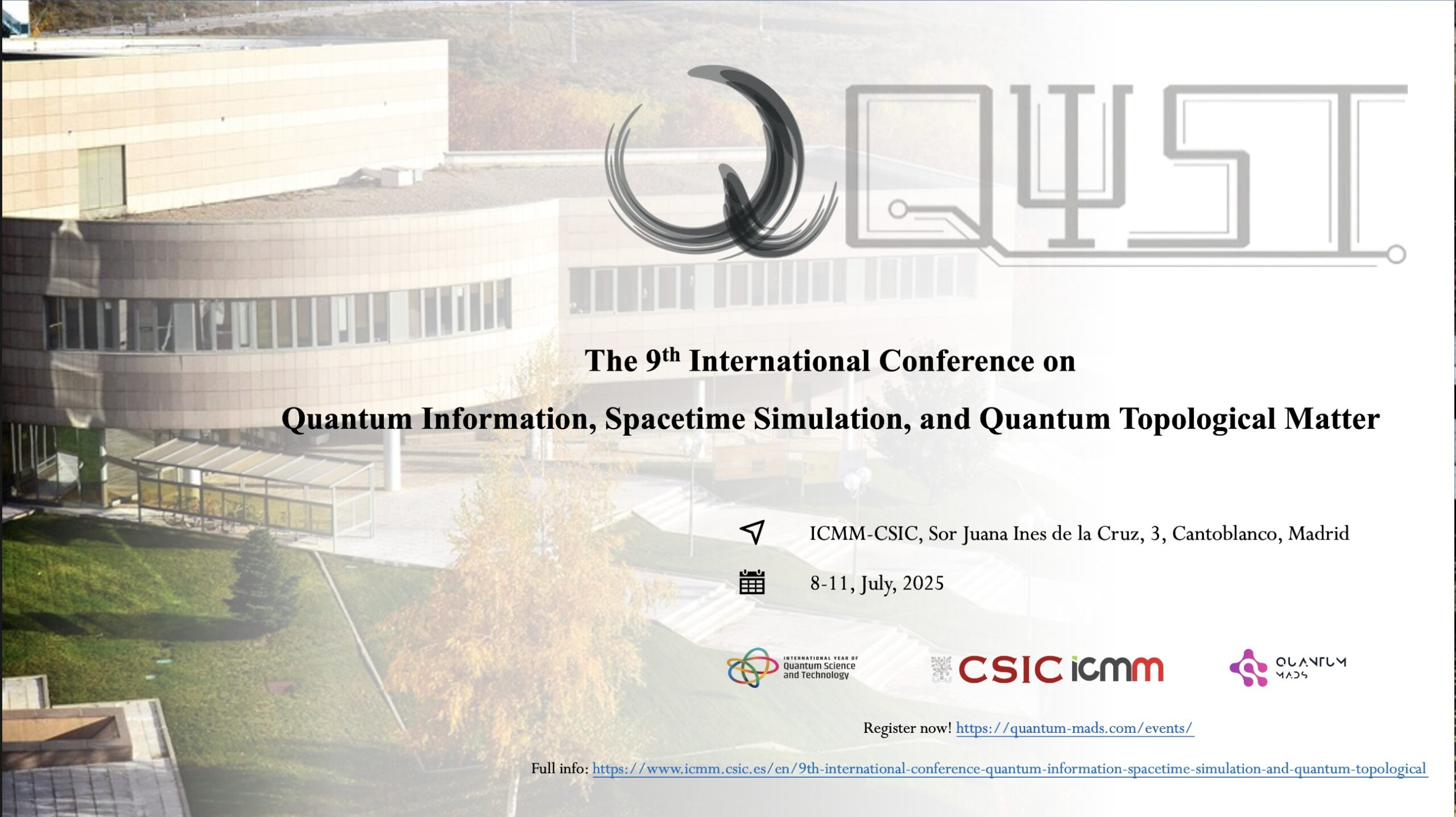 The 9th International Conference on Quantum Information, Spacetime ...