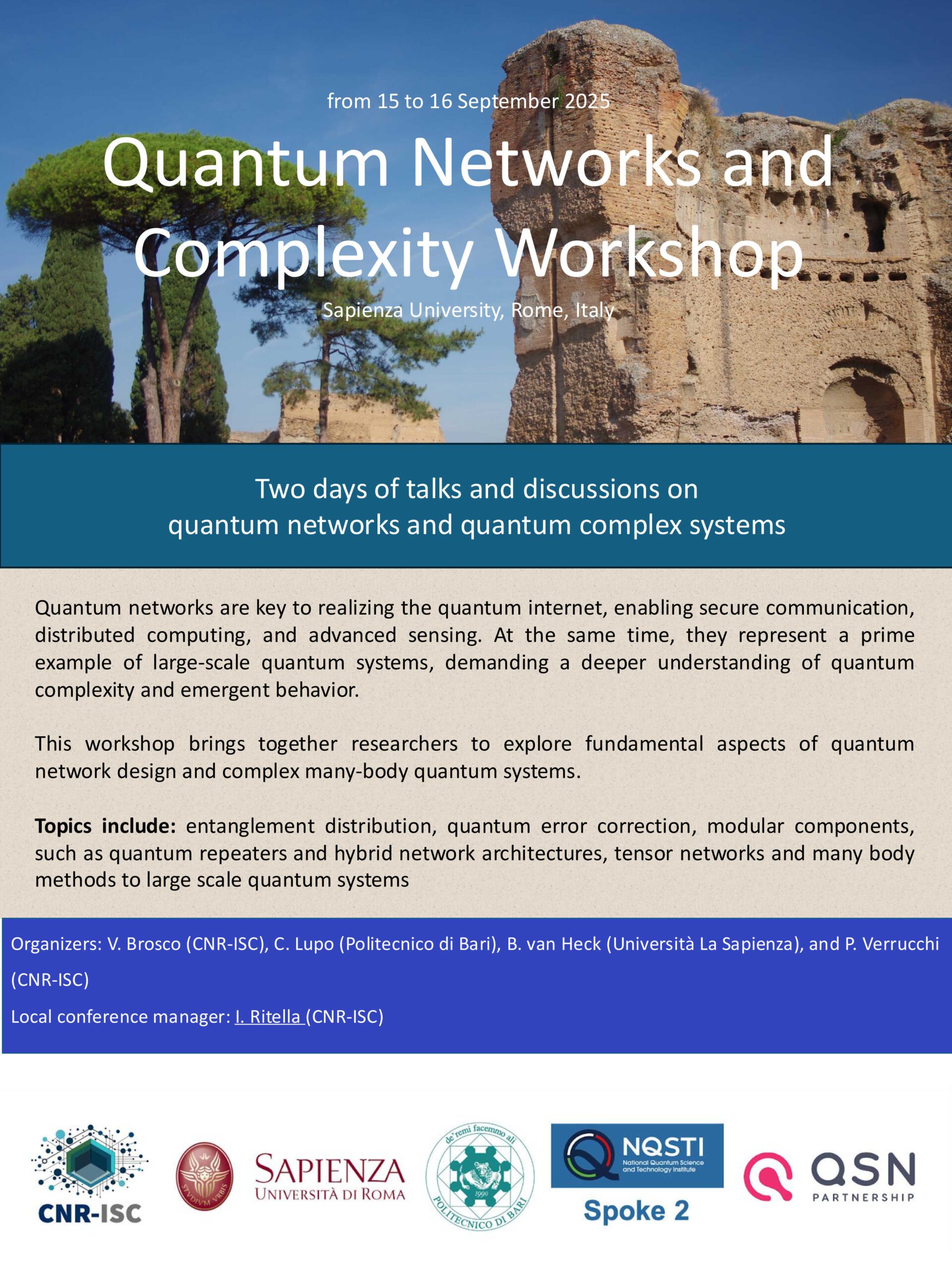 Quantum Networks and Complexity Workshop - IYQ 2025