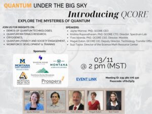 Quantum under the Big Sky: Introducing QCORE - IYQ 2025